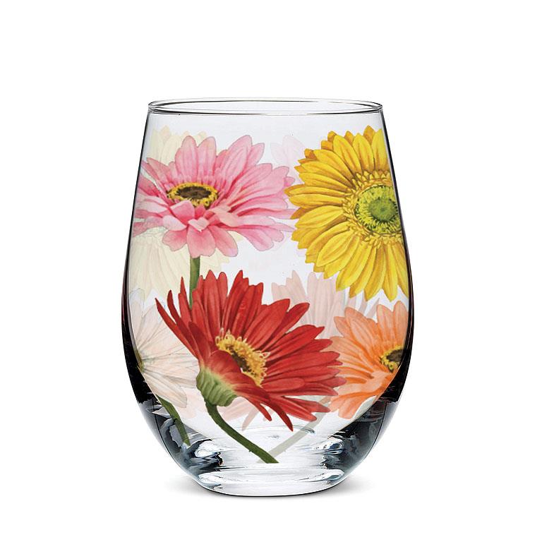 Abbott Floral Stemless Wine Glass – Our Kitchen Corner - Kitchen Boutique